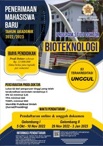Penerimaan Mahasiswa Baru – PROGRAM DOKTORAL BIOTEKNOLOGI UNIVERSITAS ...
